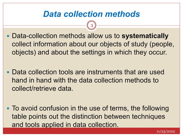 Data Collection Methods | PPT