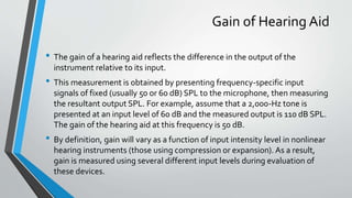 Lecture 5 description of electro acoustic characteristics of hearing ...