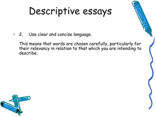 Lecture 5 Descriptive Essay | PPT