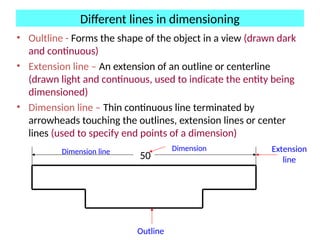 Lecture 5 Dimensioning for engineering drawing | PPT