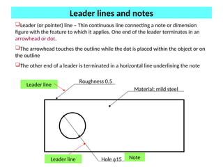 Lecture 5 Dimensioning for engineering drawing | PPT