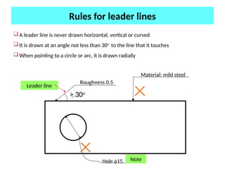 Lecture 5 Dimensioning for engineering drawing | PPT