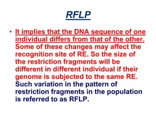 Lecture 5 dna finger, foot printing rflp | PPT