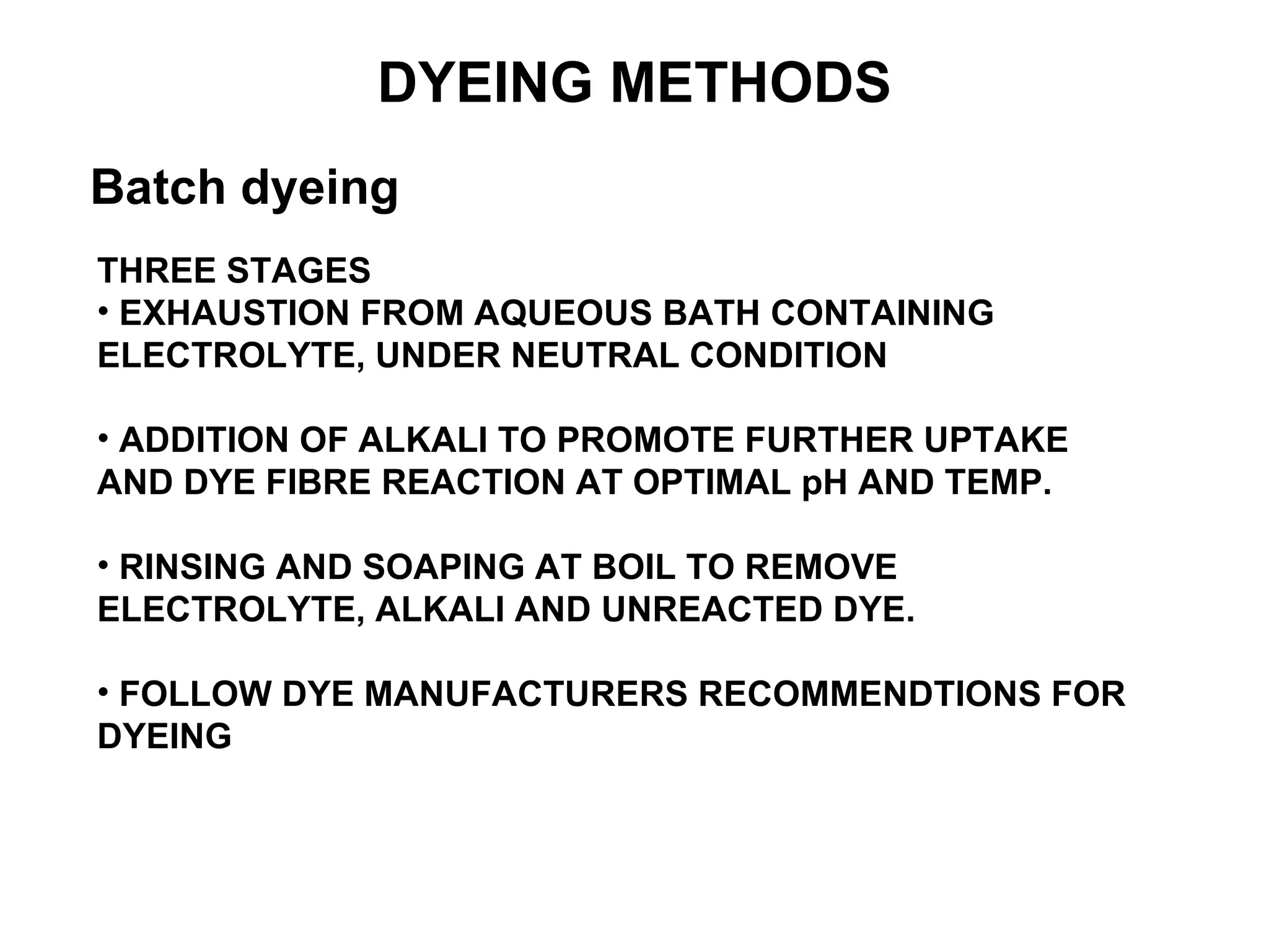 Lecture 5 dyeing of cotton with reactive dyes | PPT
