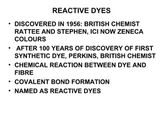 Lecture 5 dyeing of cotton with reactive dyes | PPT