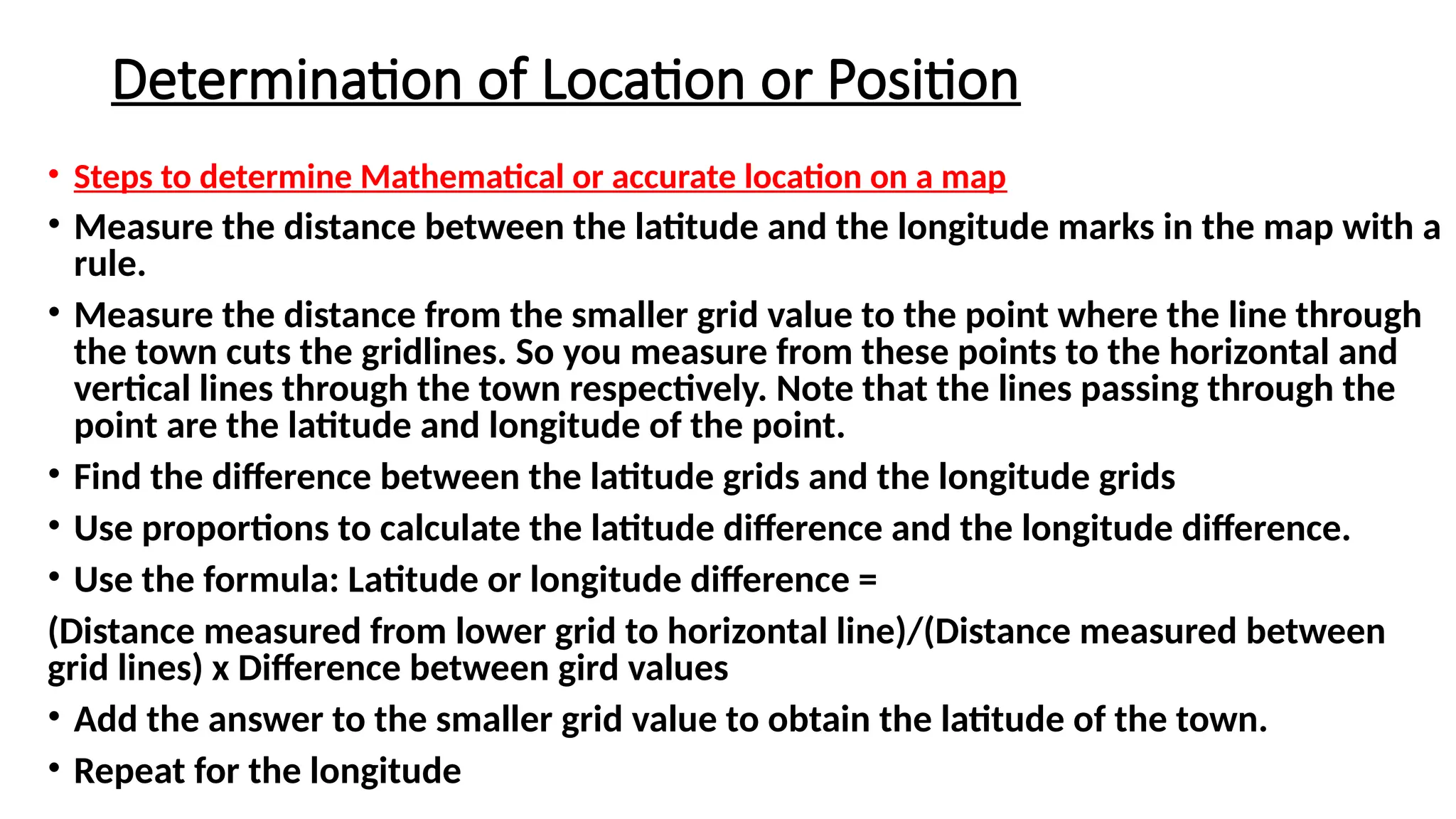 Lecture 5 Earths Coordinates And Measurement From A Mappptx