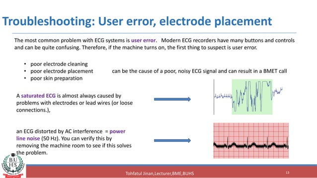 ECG Recorder description types operation use | PPT