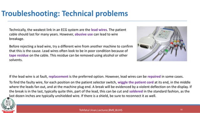ECG Recorder description types operation use | PPT
