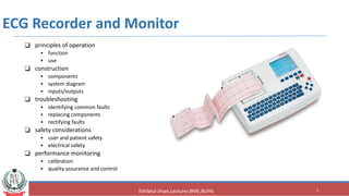 ECG Recorder description types operation use | PDF