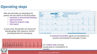 ECG Recorder description types operation use | PDF