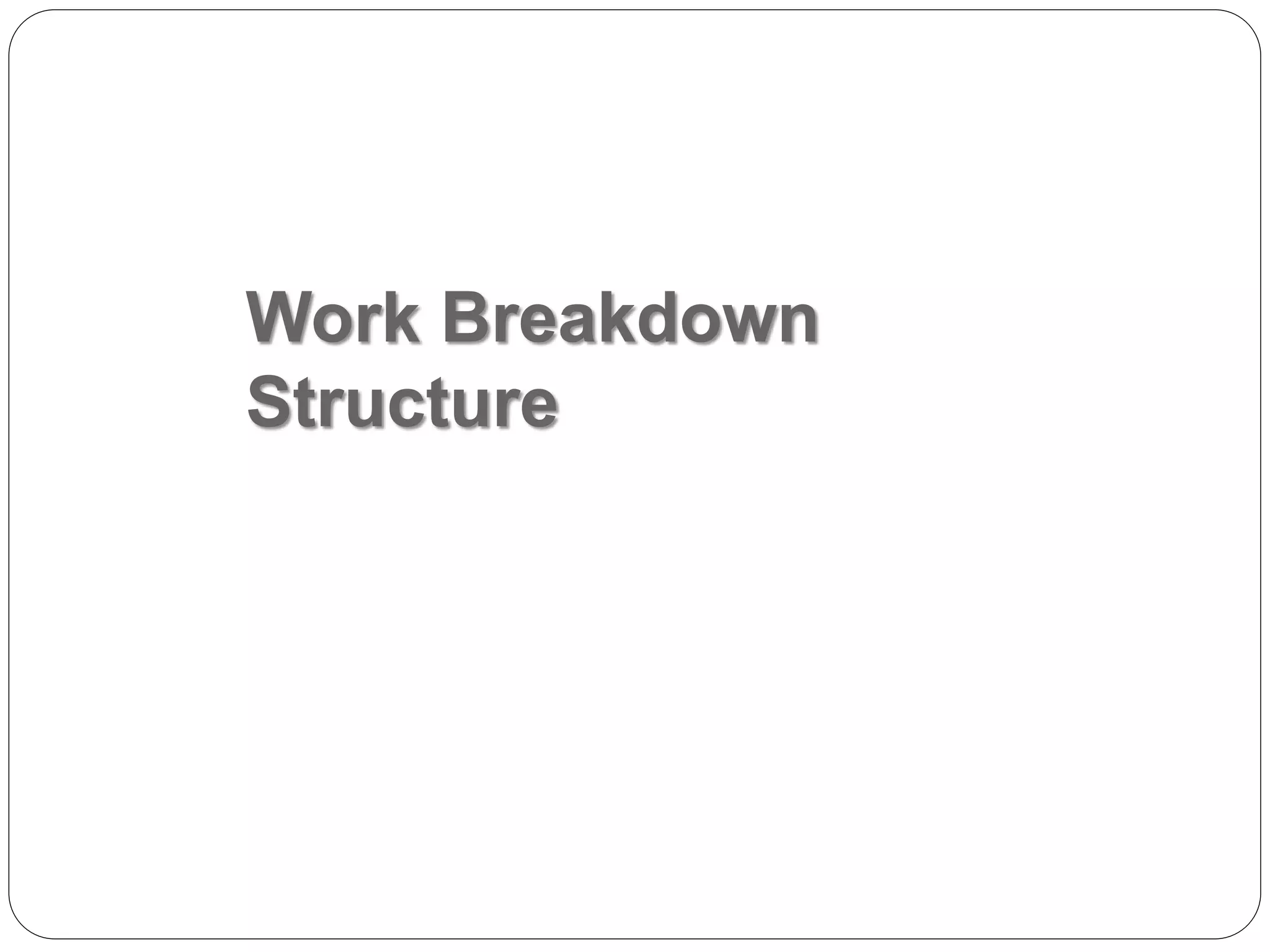 Engineering Economics|Work Breakdown Structure | PPTX