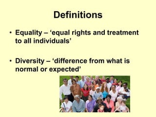 Lecture 5 equality and diversity the equality act 2010 | PPTX | Debated ...