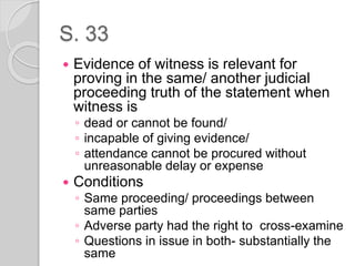 Lecture 5: Relevancy of Certain Statements under Certain Circumstances ...