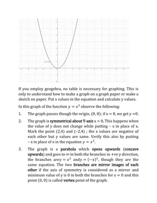 Lecture 5.1.5 graphs of quadratic equations | PDF