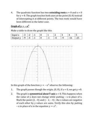 Lecture 5.1.5 graphs of quadratic equations | PDF