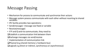 Lecture 5 inter process communication | PPTX | Operating Systems | Computer Software and ...