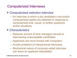 Lecture 5 interviewing candidates | PPT