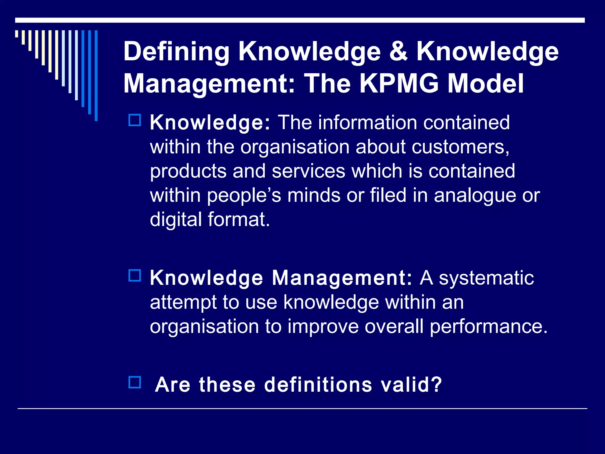 Introduction to Knowledge Management | PPT