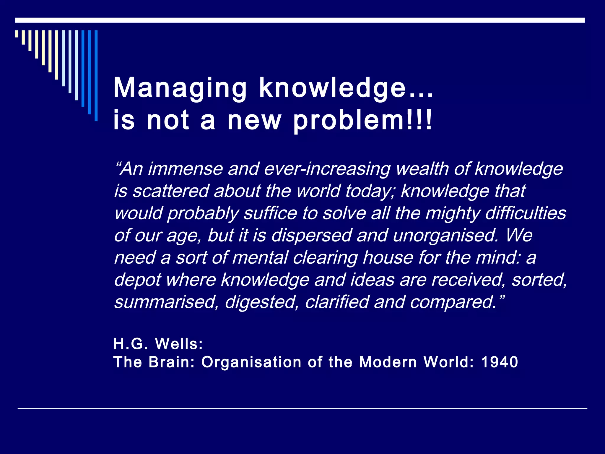 Introduction to Knowledge Management | PPT