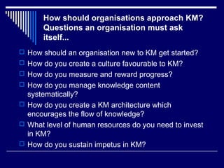 Introduction to Knowledge Management | PPT