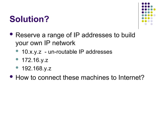 IP natting and subnetting the IP networks | PPT