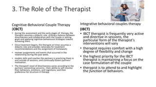 lecture 5. cbt theories, models and methods of couple relationships | PPTX