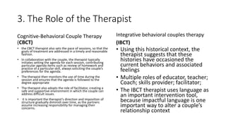 lecture 5. cbt theories, models and methods of couple relationships | PPTX
