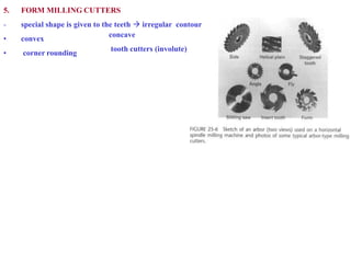 lecture5 milling.ppt machining operation | PPTX