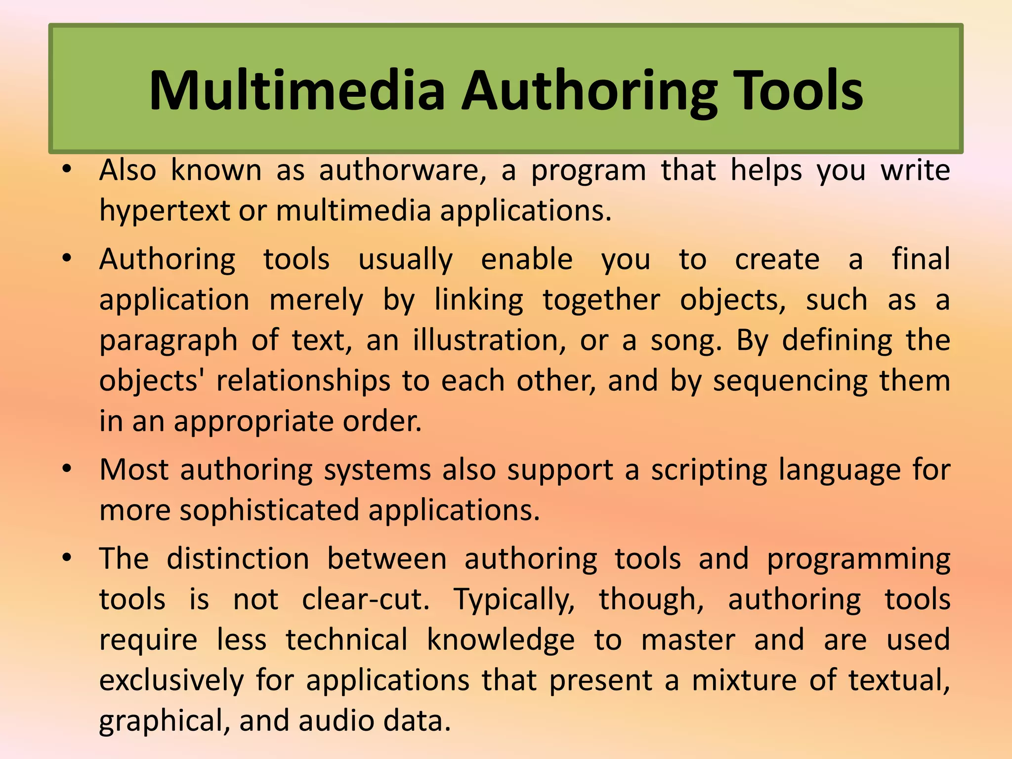 Multimedia Presentation and Authoring | PPTX