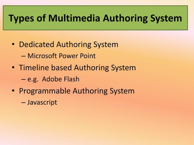 Multimedia Presentation and Authoring | PPTX