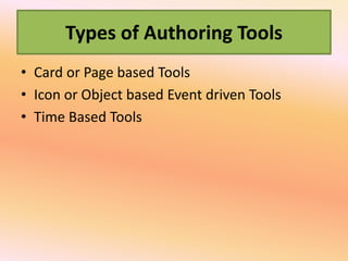Multimedia Presentation and Authoring | PPTX