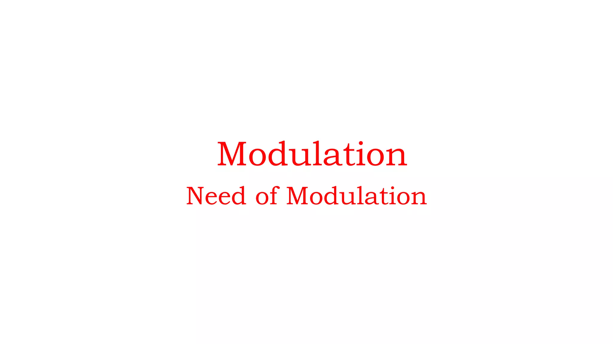 Lecture 5 Modulation of Need of Modulation.pptx | Digital Audio | Computer Software and Applications