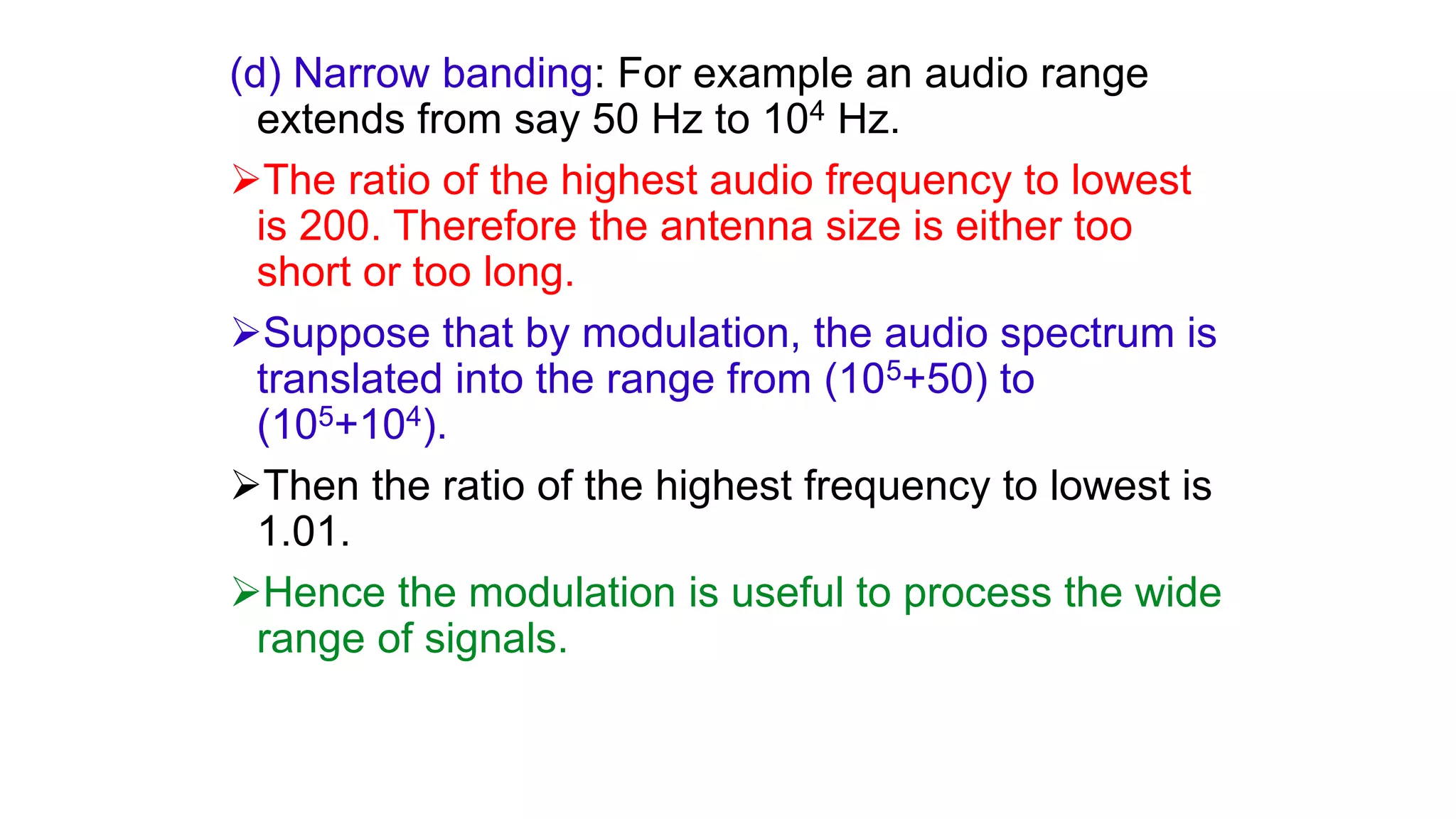 Lecture 5 Modulation of Need of Modulation.pptx | Digital Audio | Computer Software and Applications