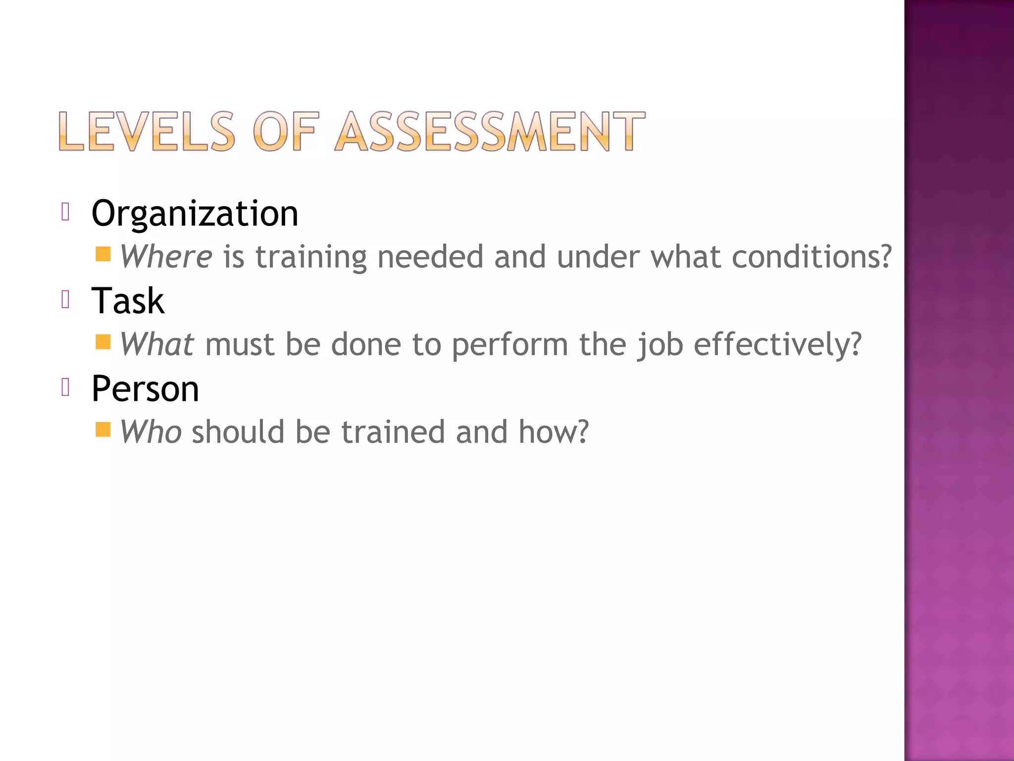 Assessment of HRD Needs | PPT