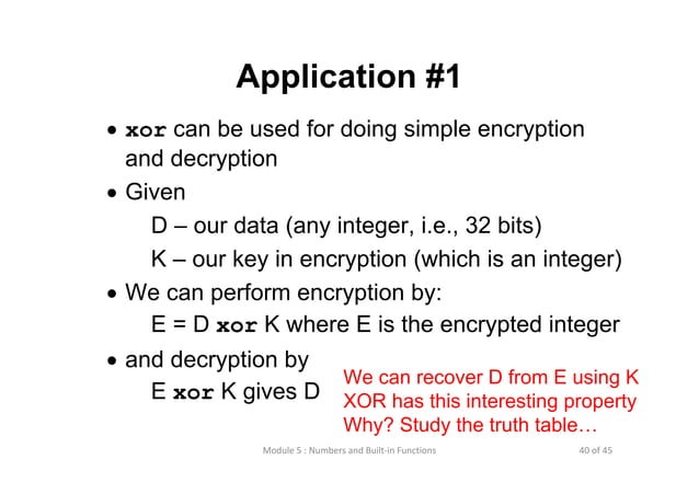 Lecture 5 numbers and built in functions | PPT