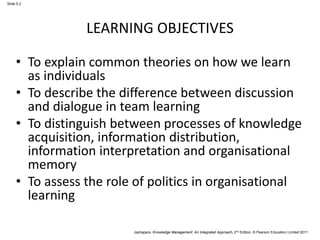 Lecture 5 organisational learning | PPT