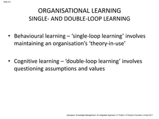 Lecture 5 organisational learning | PPT