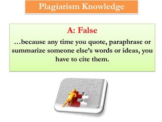 Lecture 5 plagiarism knowledge | PPTX