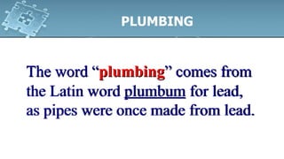 LECTURE 5 plumbing.pptx | Home Appliances | Home & Garden