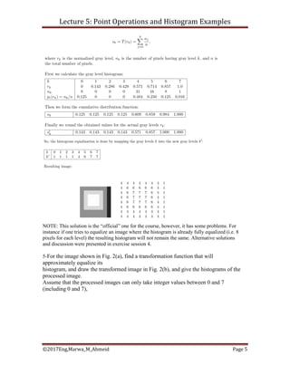 Lecture 5 point operations and histogram examples | PDF | Photo Editing Software | Computer ...