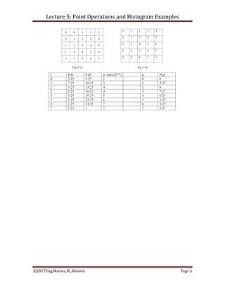 Lecture 5 point operations and histogram examples | PDF | Photo Editing Software | Computer ...