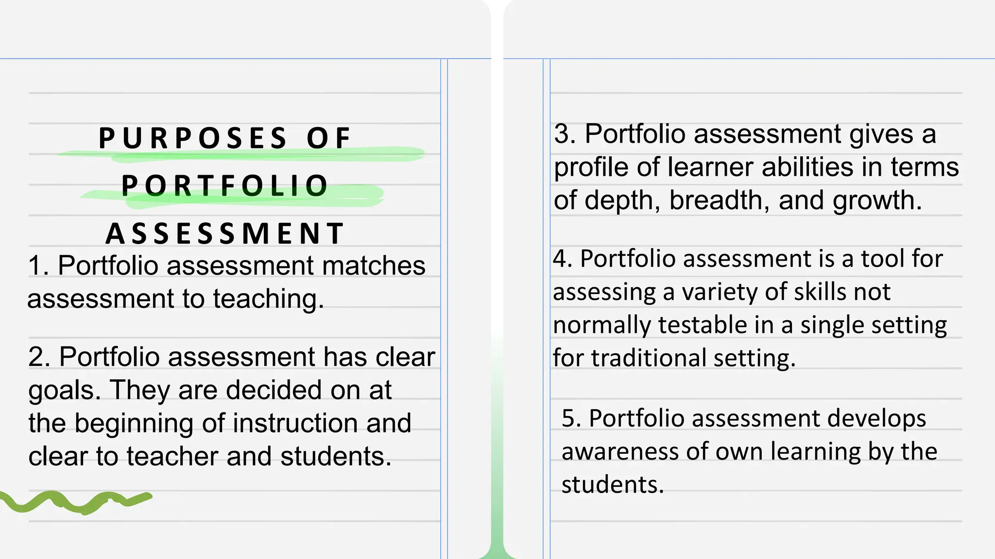 Lecture 5 Portfolio Assessment assessment in learning 2 | PDF