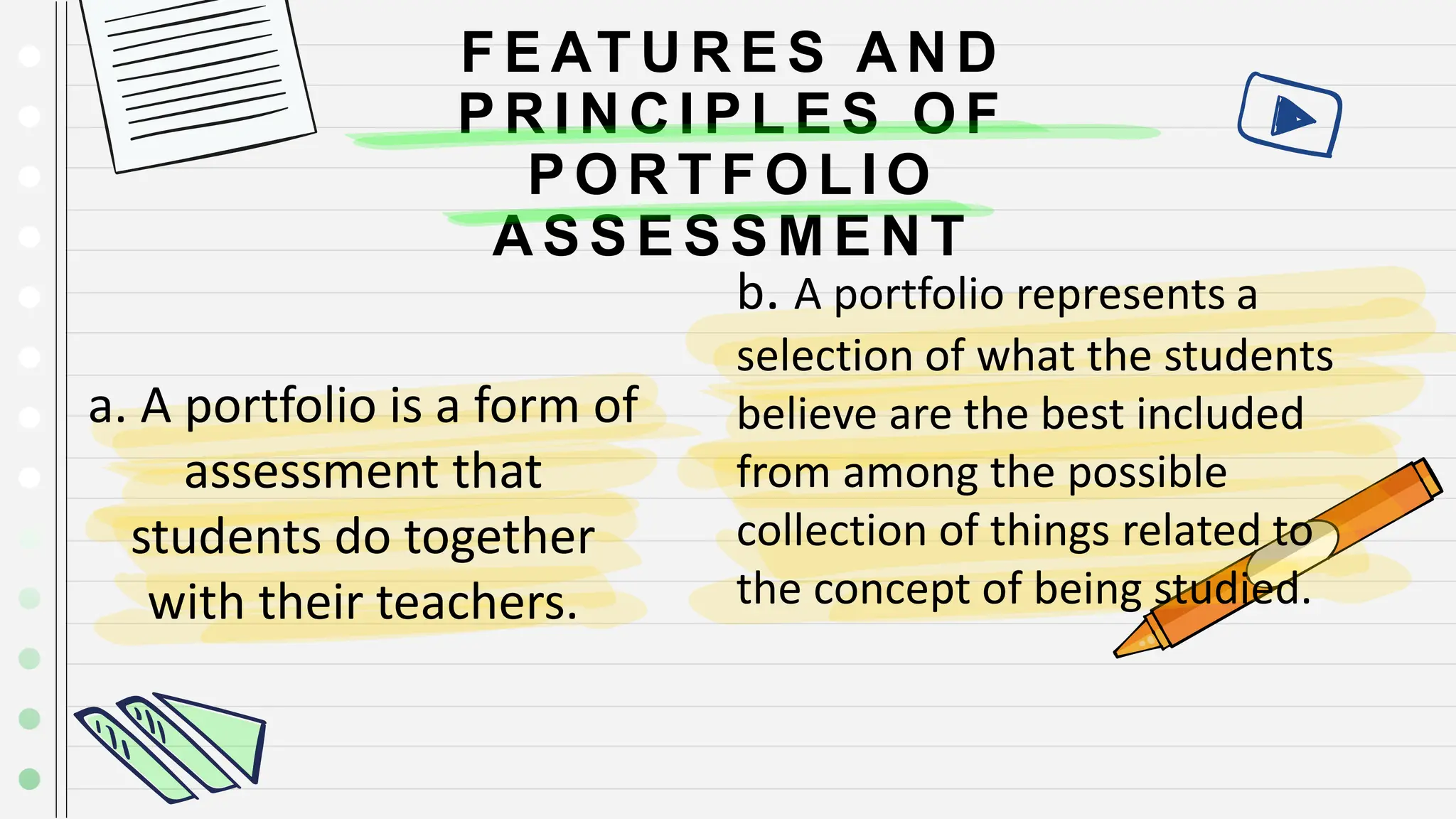 Lecture 5 Portfolio Assessment assessment in learning 2 | PDF