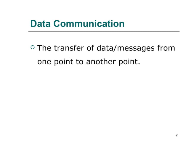 Lecture #5 Data Communication and Network | PPT Lecture #5 Data Communication and Network | PPT