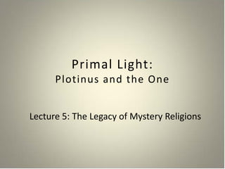 Lecture 5: Primal Light | PPT