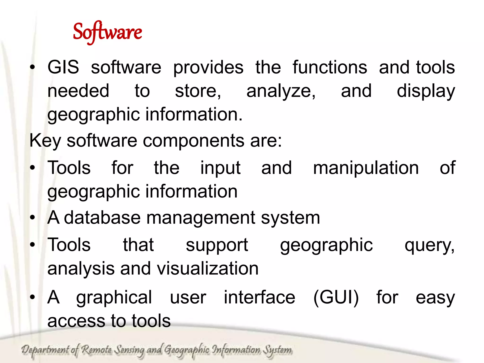 GEOGRAPHICAL INFORMATION SYSTEM (GIS) | PPTX