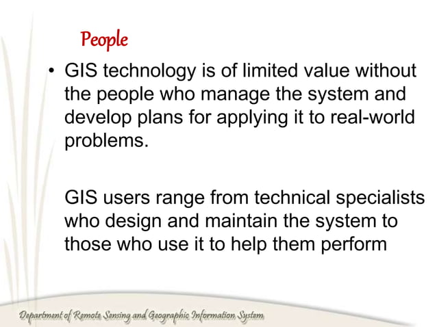 GEOGRAPHICAL INFORMATION SYSTEM (GIS) | PPTX