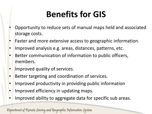 GEOGRAPHICAL INFORMATION SYSTEM (GIS) | PPTX