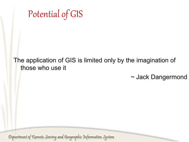 GEOGRAPHICAL INFORMATION SYSTEM (GIS) | PPTX