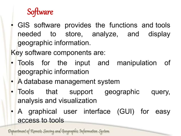 GEOGRAPHICAL INFORMATION SYSTEM (GIS) | PPTX